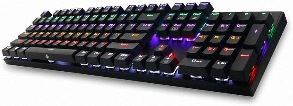 Amazon.com: ABKO K640 QUICK SWAP Switch Mechanical Custom Keyboard Rainbow LED NKEY-Rollover ...
