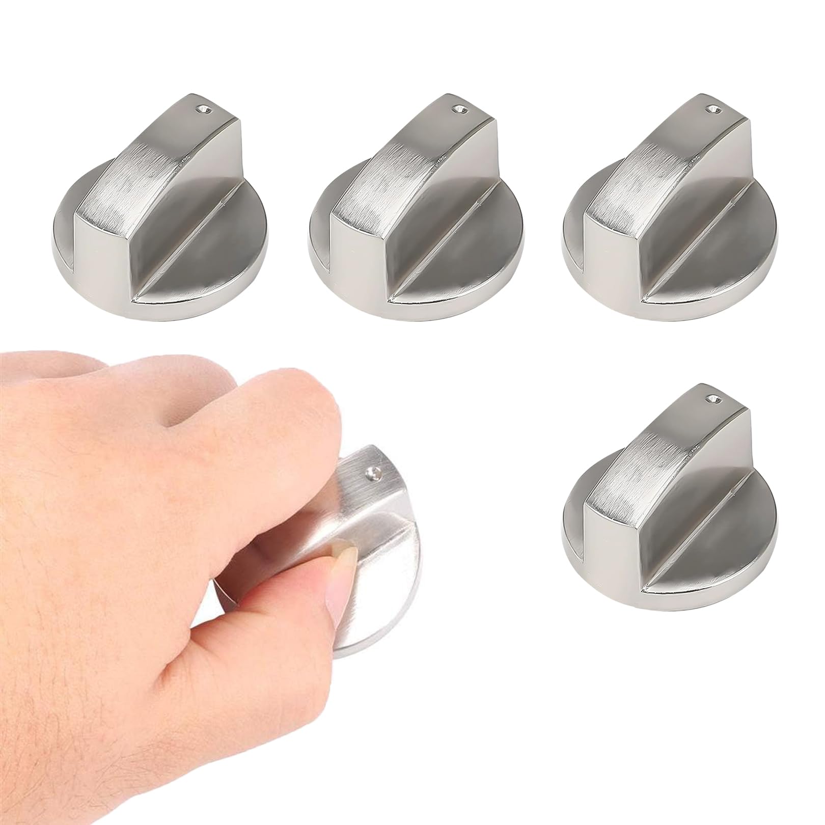 4Pcs Gas Stove Knob,Durable Metal Switch Control Stove Adaptors Knobs ...