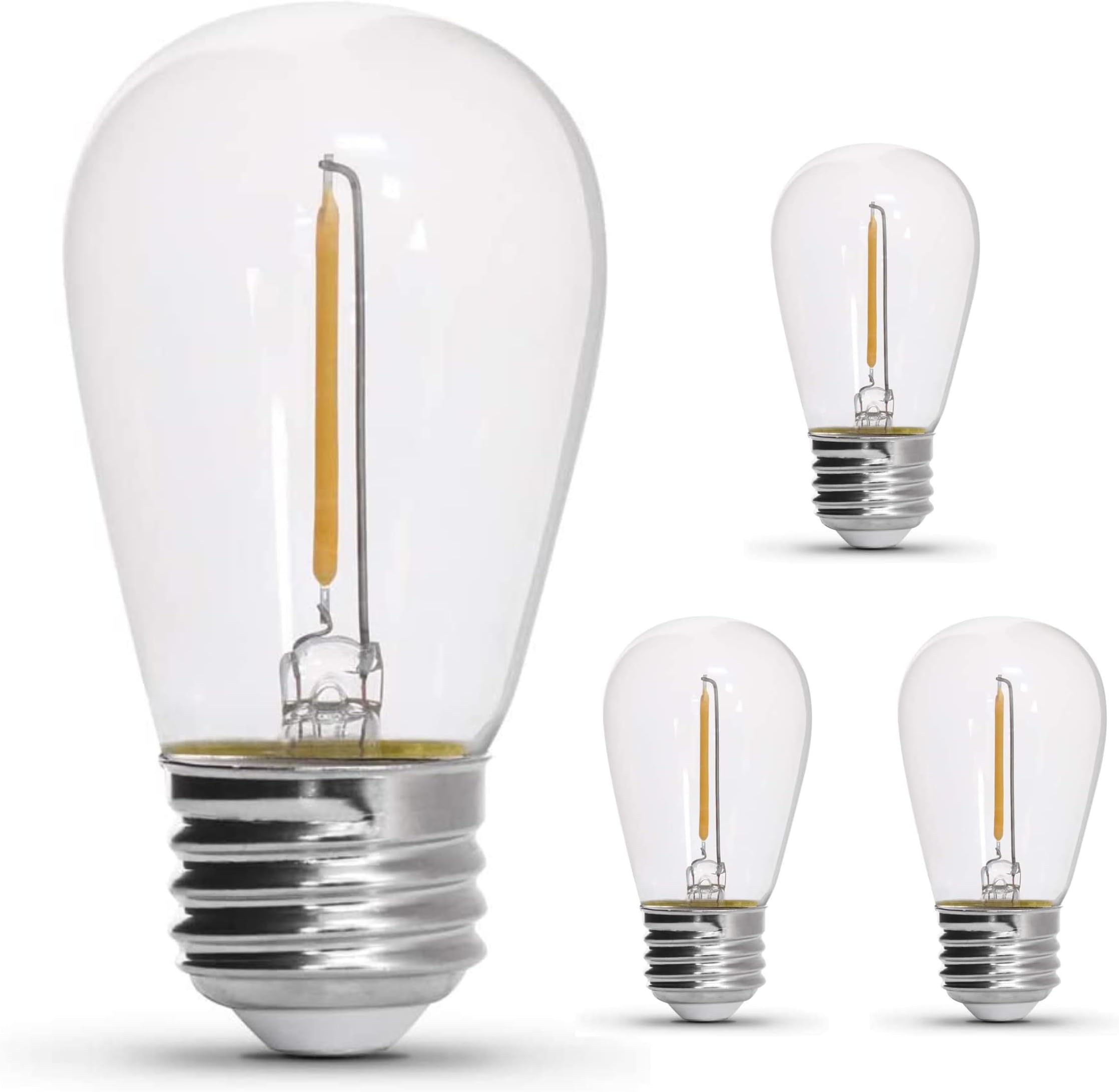 Feit Electric S14/822/FILED/4 1W Non-Dm LED Bulb,4 Bulbs - Amazon.com