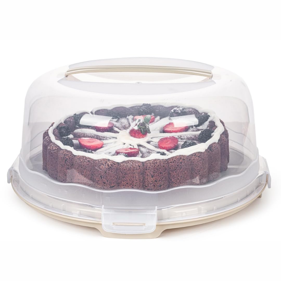 Amazon.com: EYNEL 13 Inch Cake Carrier with Locking Lid and Handle ...