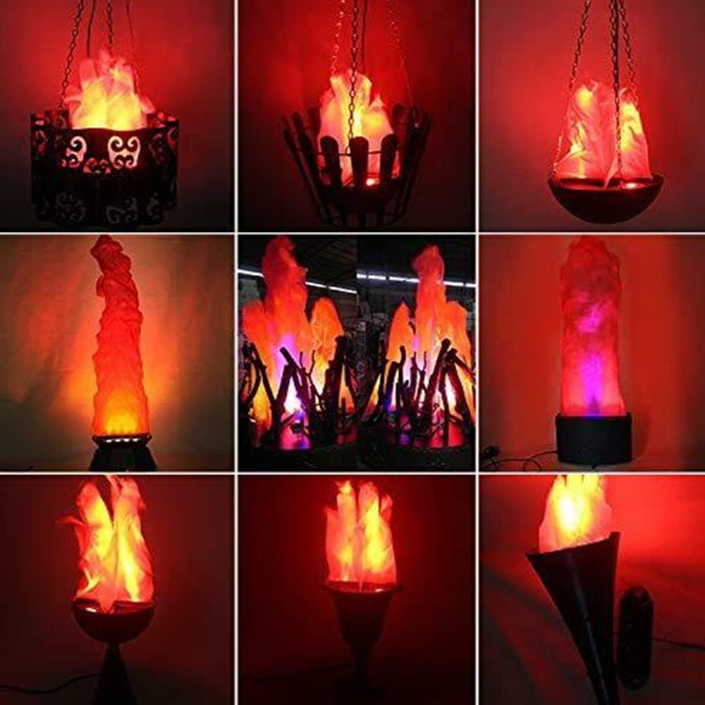 Amazon.com: cjc Electric LED 3D Fake Fire Lamp Torch Camp Flame Light ...