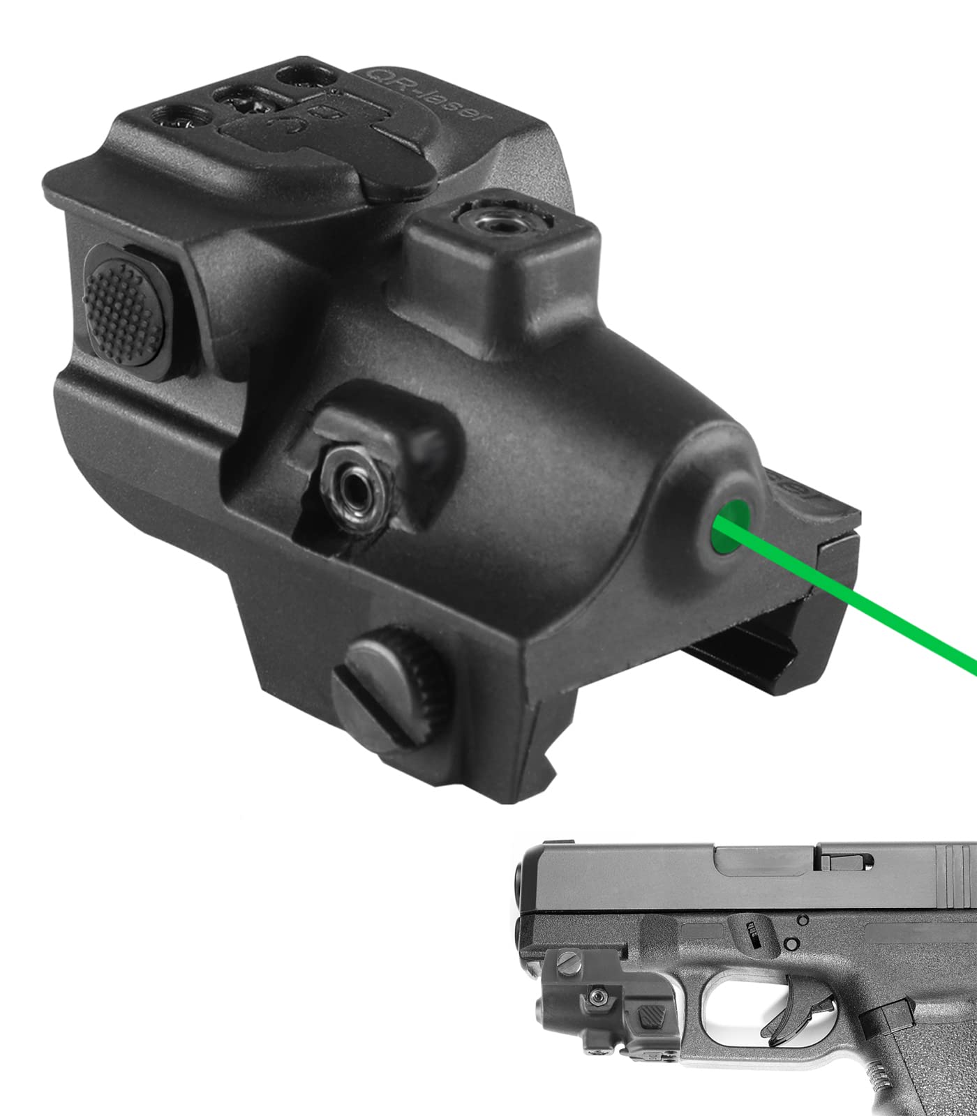 QR-Laser Green Laser Sight Ultra Compact Tactical Pistol Laser Sight ...