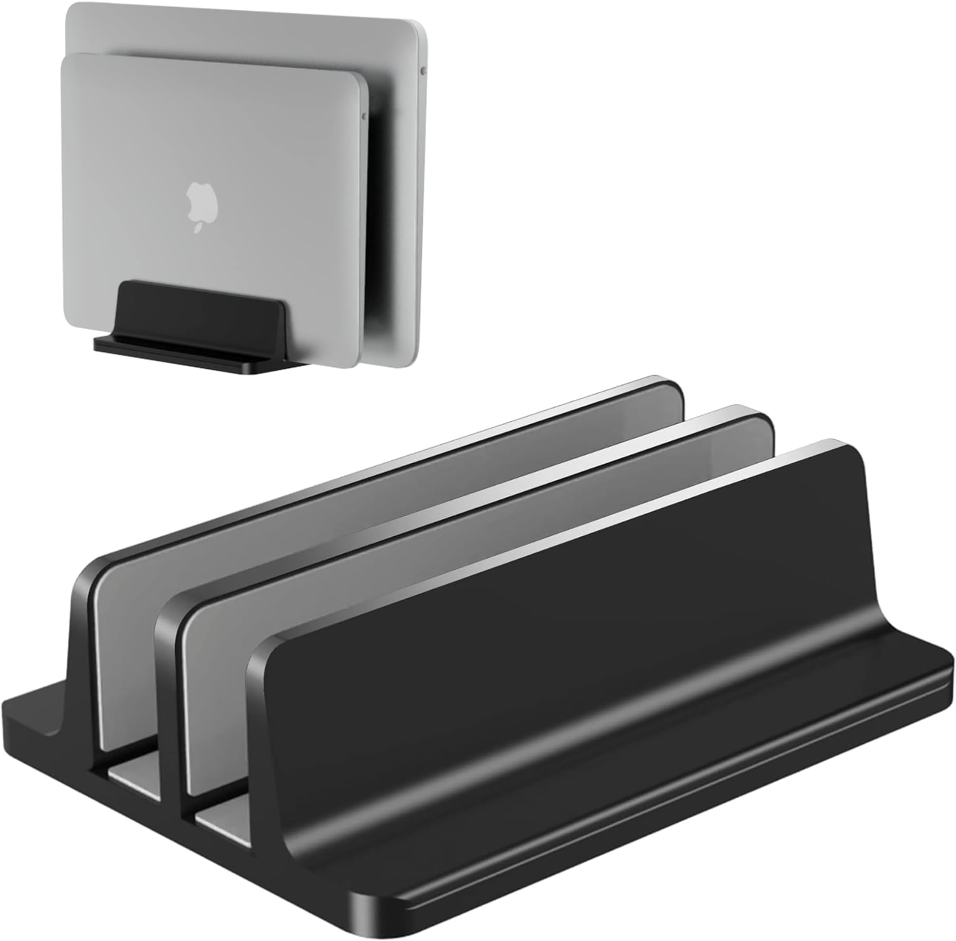 Amazon.com: BULL-TECH Vertical Laptop Stand, Adjustable 2 Slot Aluminum ...