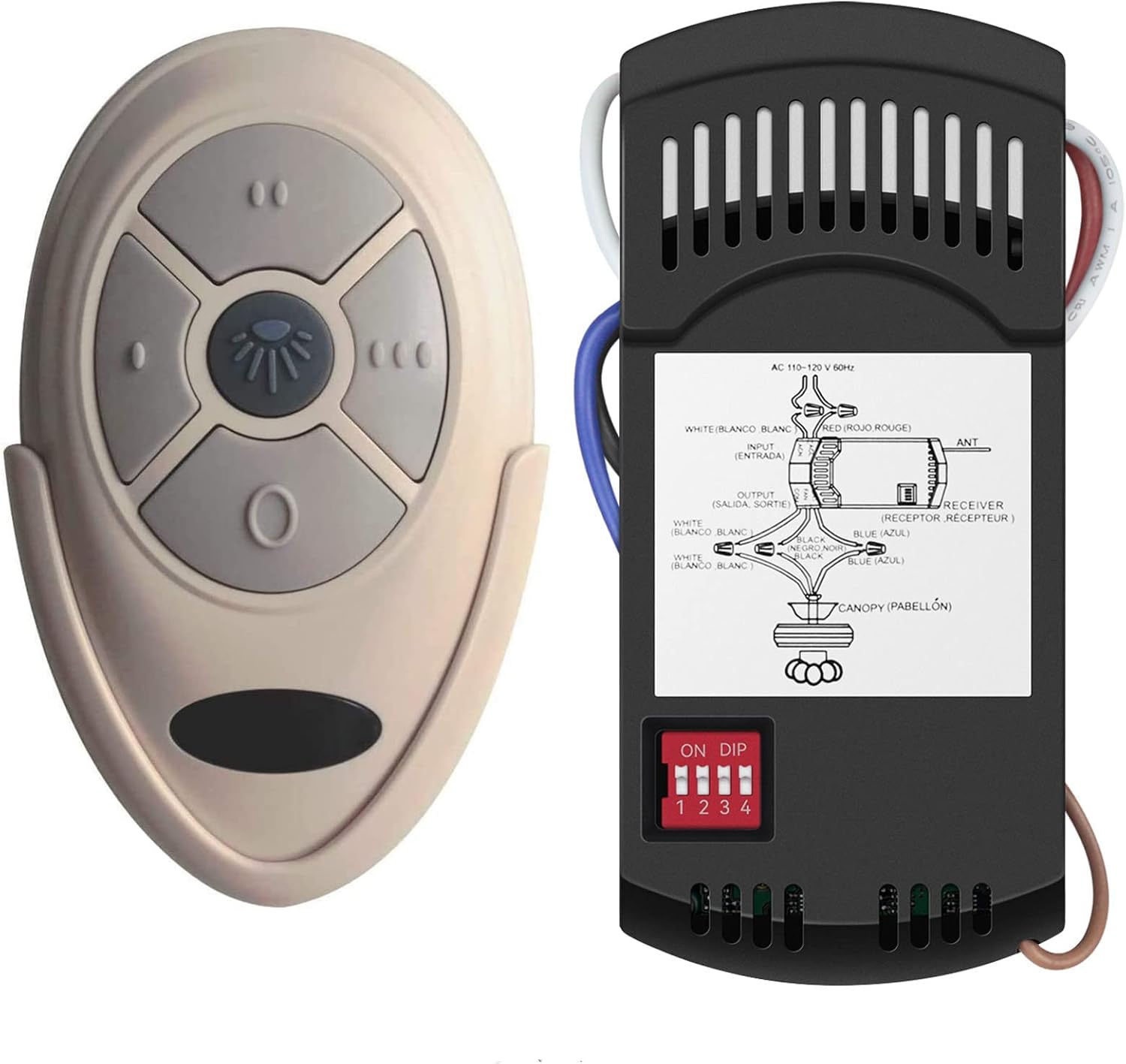 Amazon.com: Universal Ceiling Fan Remote Control Kit Dimmable ...