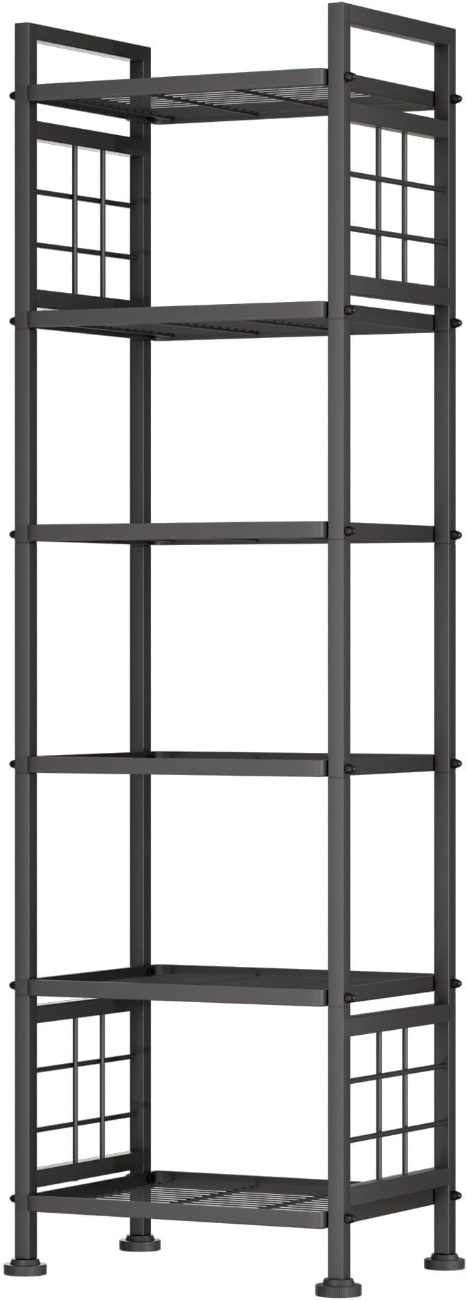 Amazon.com: ZHAZHADI 6 Tier Fixed Layer Spacing Storage Shelf Metal ...