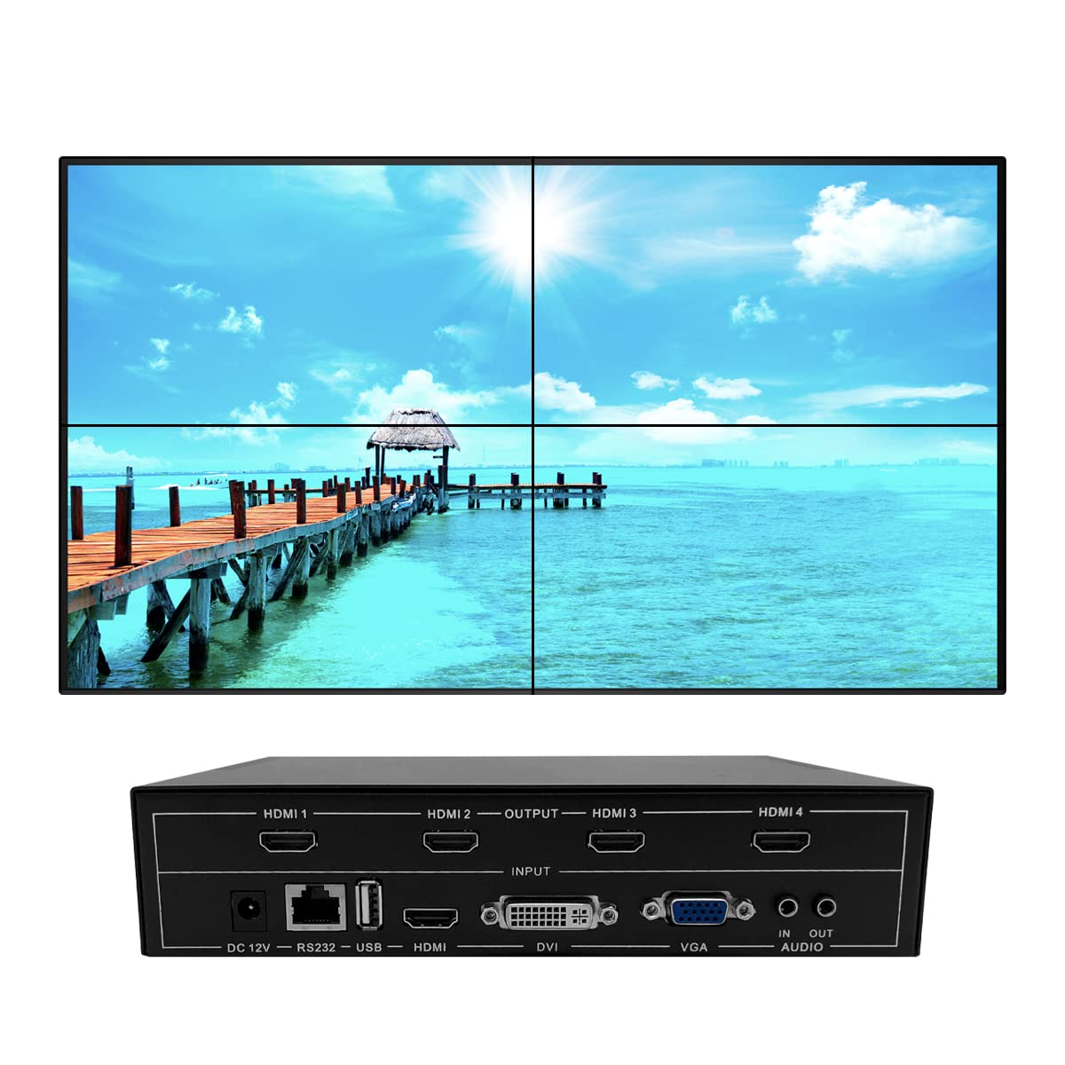 Video Wall Controller, 1080P HD Display Seamless Splicing Professional ...