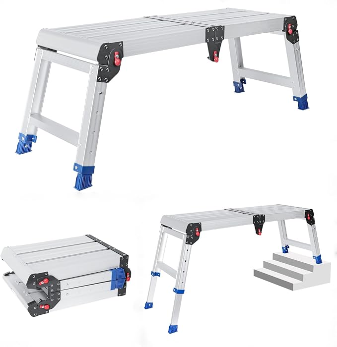 Amazon.com: Foldable Aluminum Work Platform, 12.7 lb, Easy-Installation ...