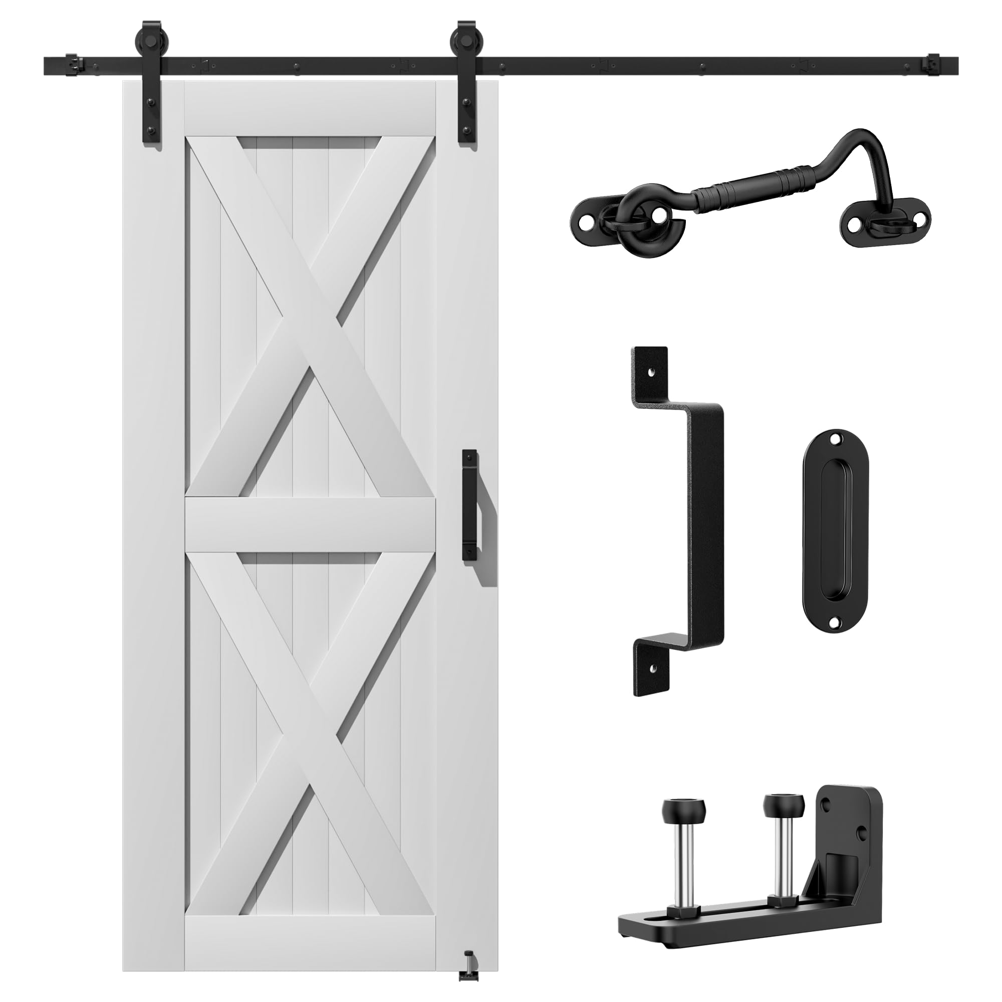 Snapklik.com : SKYSEN 9FT Barn Door Hardware Kit, Sliding Barn Door ...