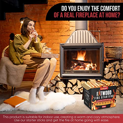 Vivlly Fatwood Fire Starter Pack – Starter Wood for Fireplace – Small ...