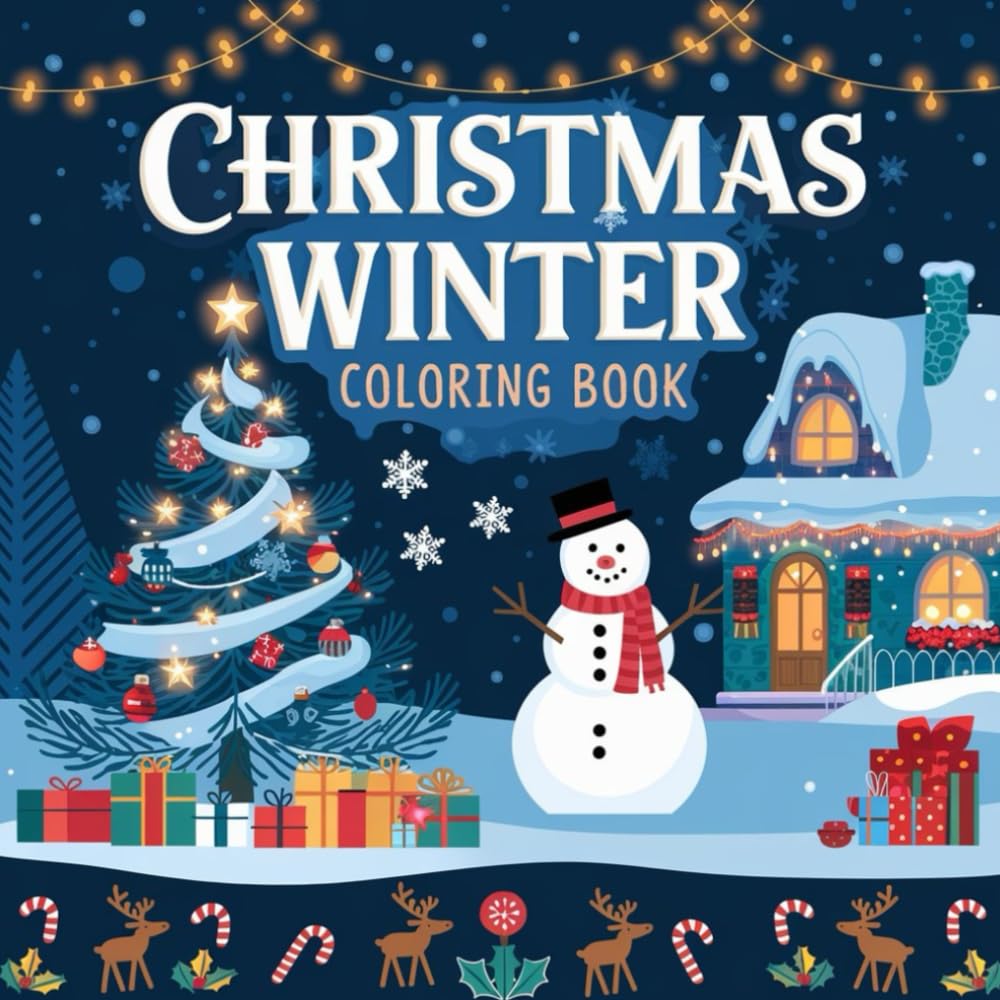 Amazon.com: Christmas Winter Wonderland Coloring Book: 53 Festive Pages ...