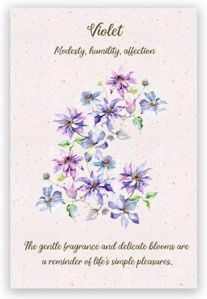 Amazon.com: MLabyrinth Violet Flower Poster Floral Decor Vintage Flower ...
