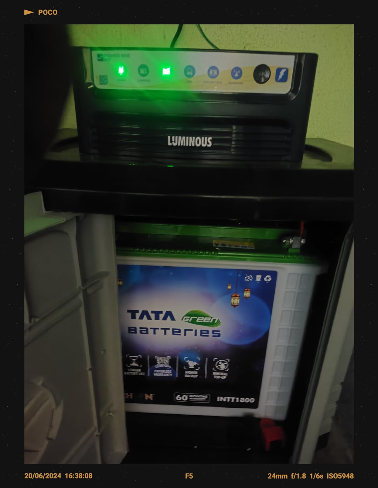 TATA Green Switch-On INTT1800 150AH Tall Tubular Inverter Battery with ...