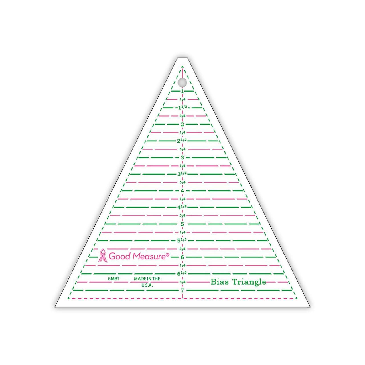 Amazon.com: Good Measure Bias Triangle Ruler : Arts, Crafts & Sewing