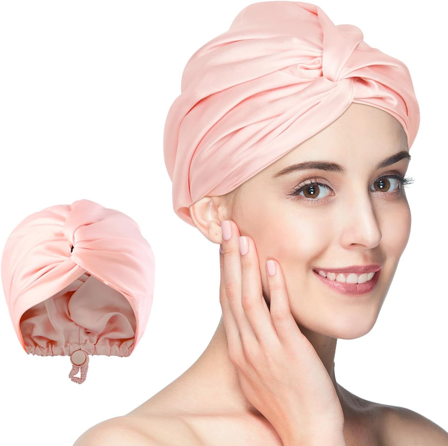 Amazon.com: FADACHY Sleep Caps for women,Adjustable Double Layer Silk ...
