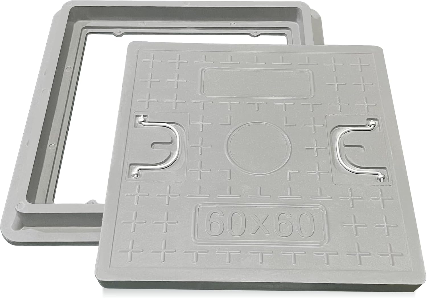 Natotela Solid Manhole Cover and Frame 24x24in,Square Fiberglass Septic ...