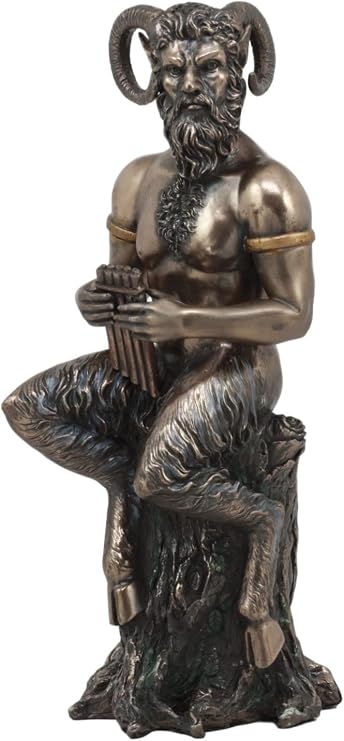 Ebros Greek God Pan Statue 9.75" Tall Deity of The Wild Pan Playing The ...