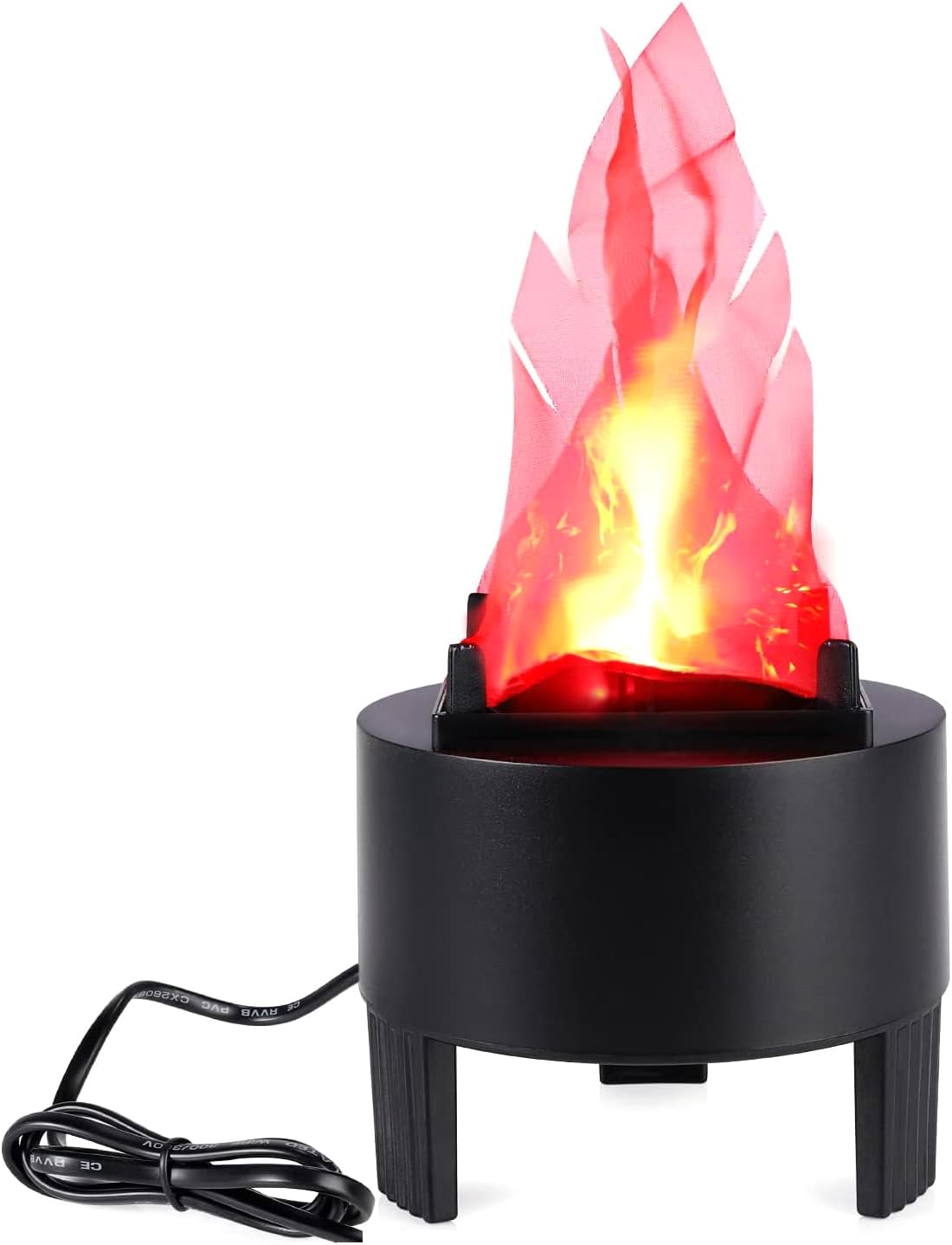 ERICAT 3D Simulated Flame Lamp, LED Fake Fire Flame Light with 3W Lamp ...
