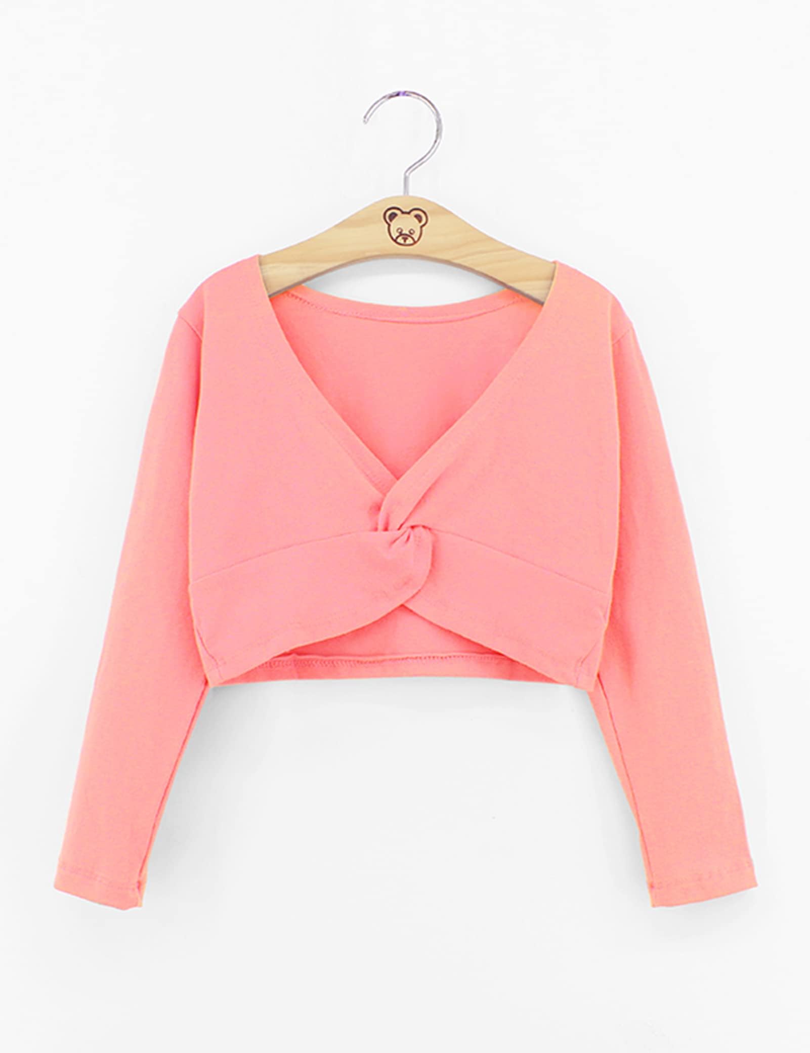 Snapklik.com : Toddler Girls Ballet Wrap Tops Long Sleeve Dance Shrugs ...