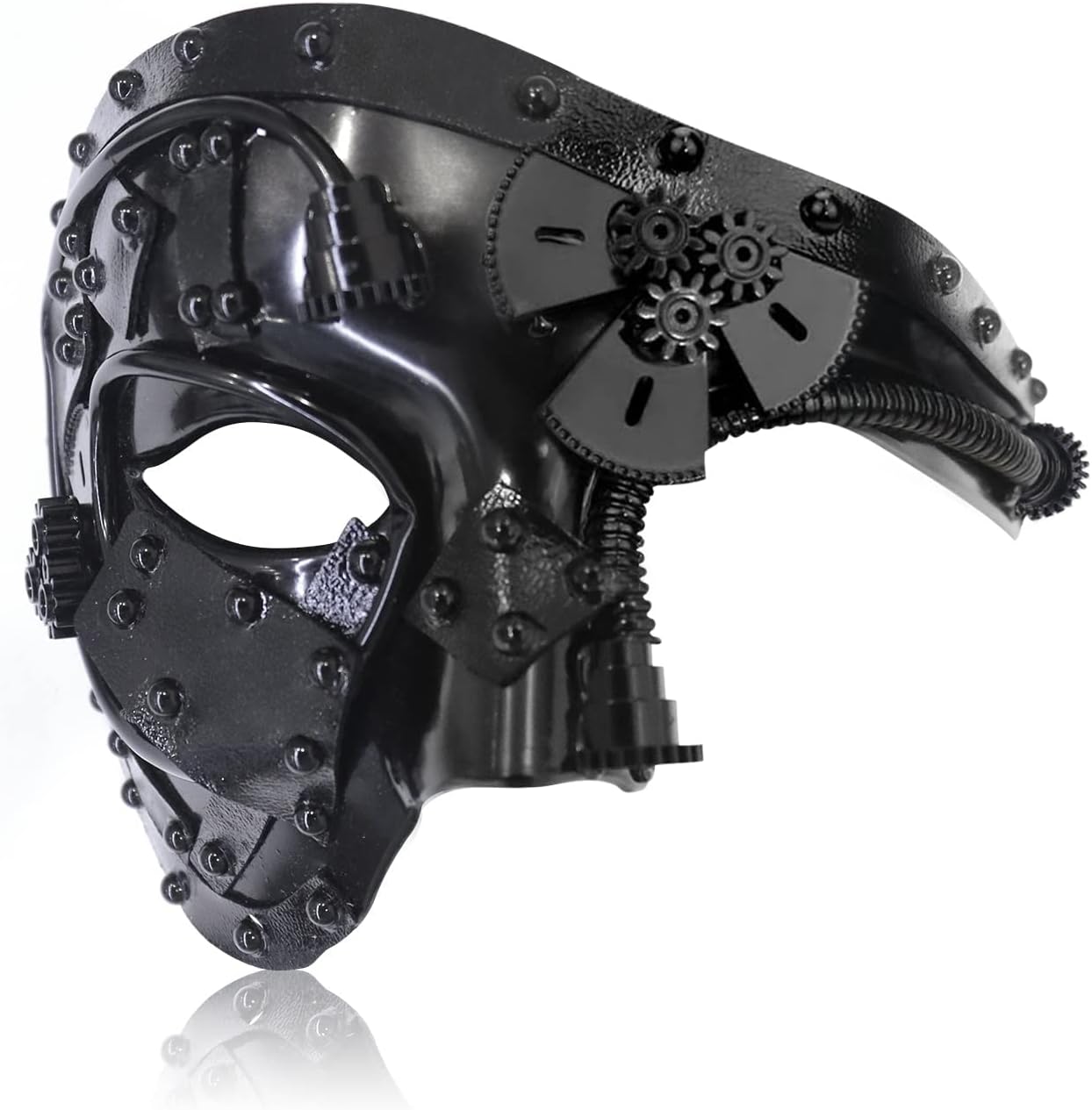 Amazon.com: Joyfully Steampunk Metal Cyborg Venetian Mask, Masquerade ...
