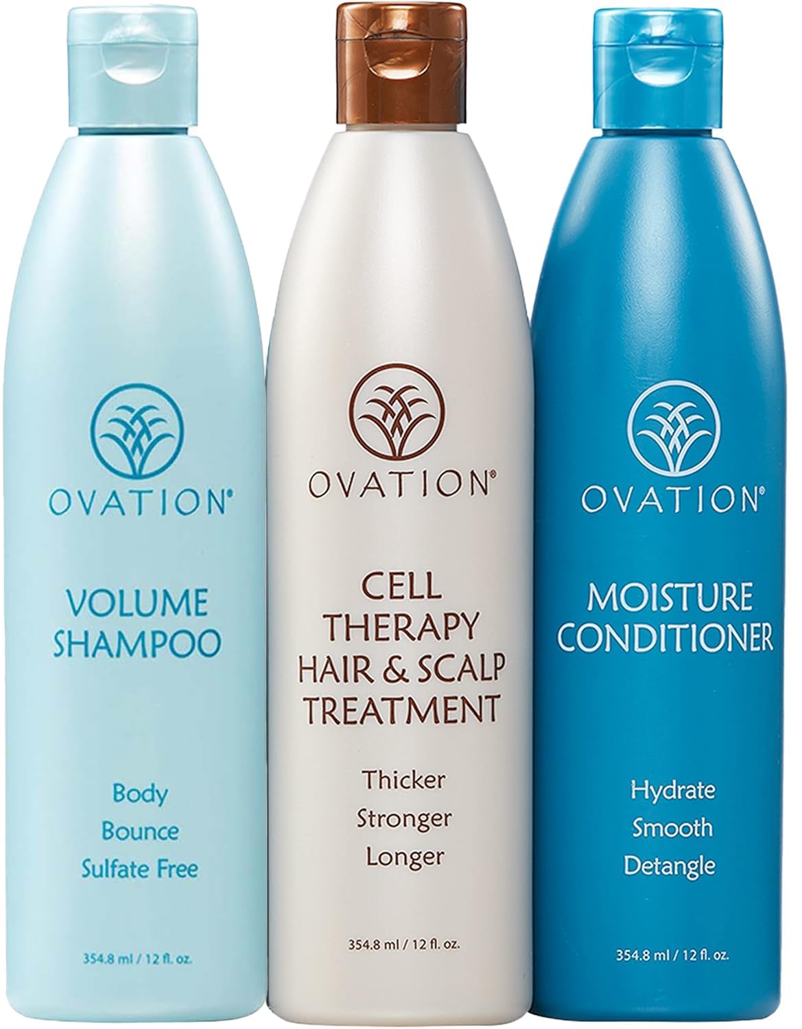 Amazon.com : Ovation Hair 3-Step Bundle for Fine, Dry Hair - with ...