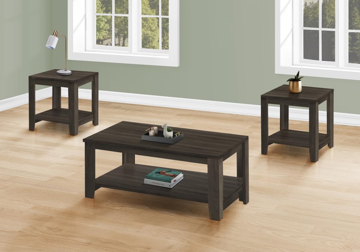 42 in. Table Set Brown Oak - 3 Piece