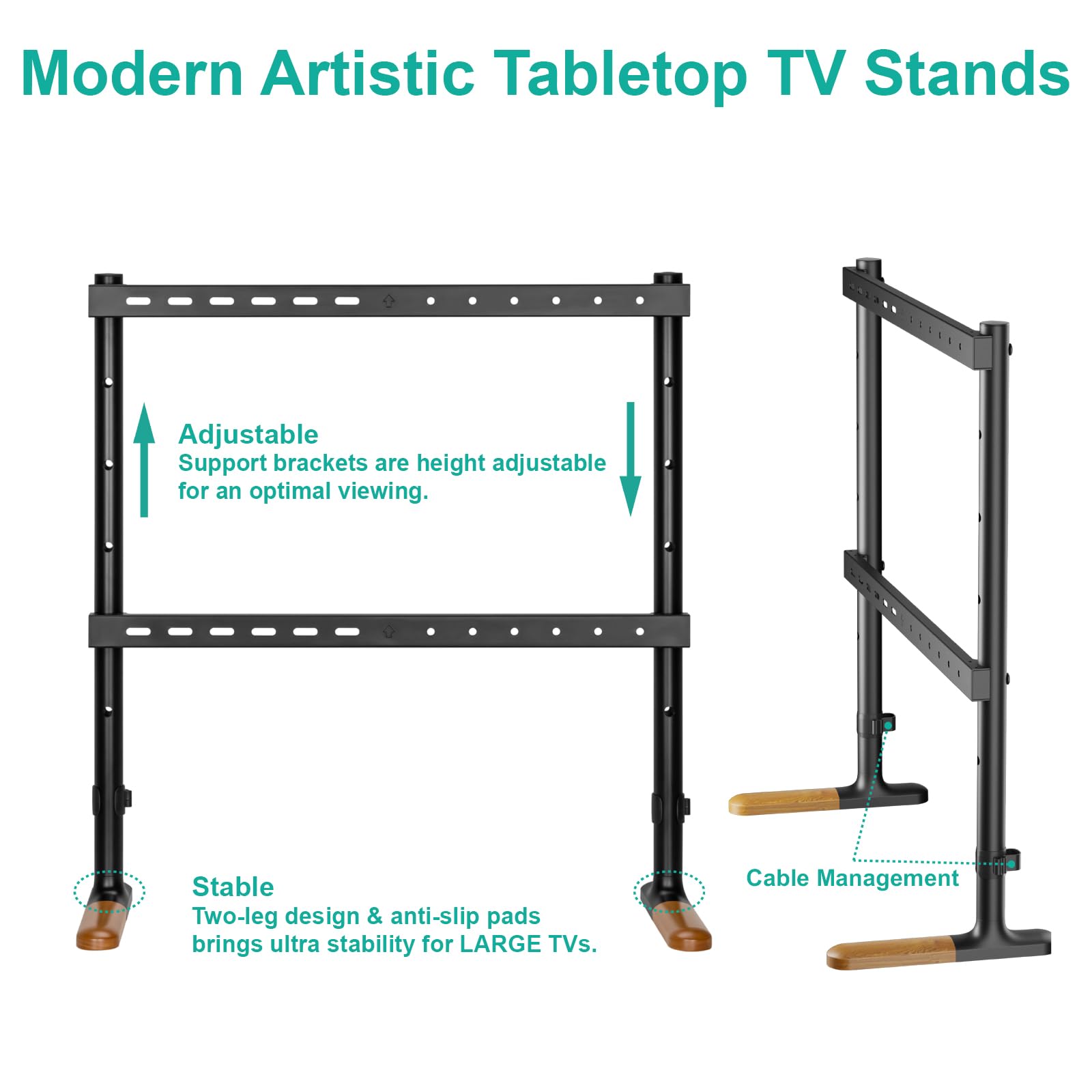 Snapklik.com : WALI Easel TV Floor Stand, Modern TV Mount Stand For 49 ...