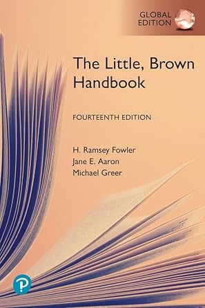 Amazon.com: Little, Brown Handbook, The, Global Edition: 9781292441191 ...
