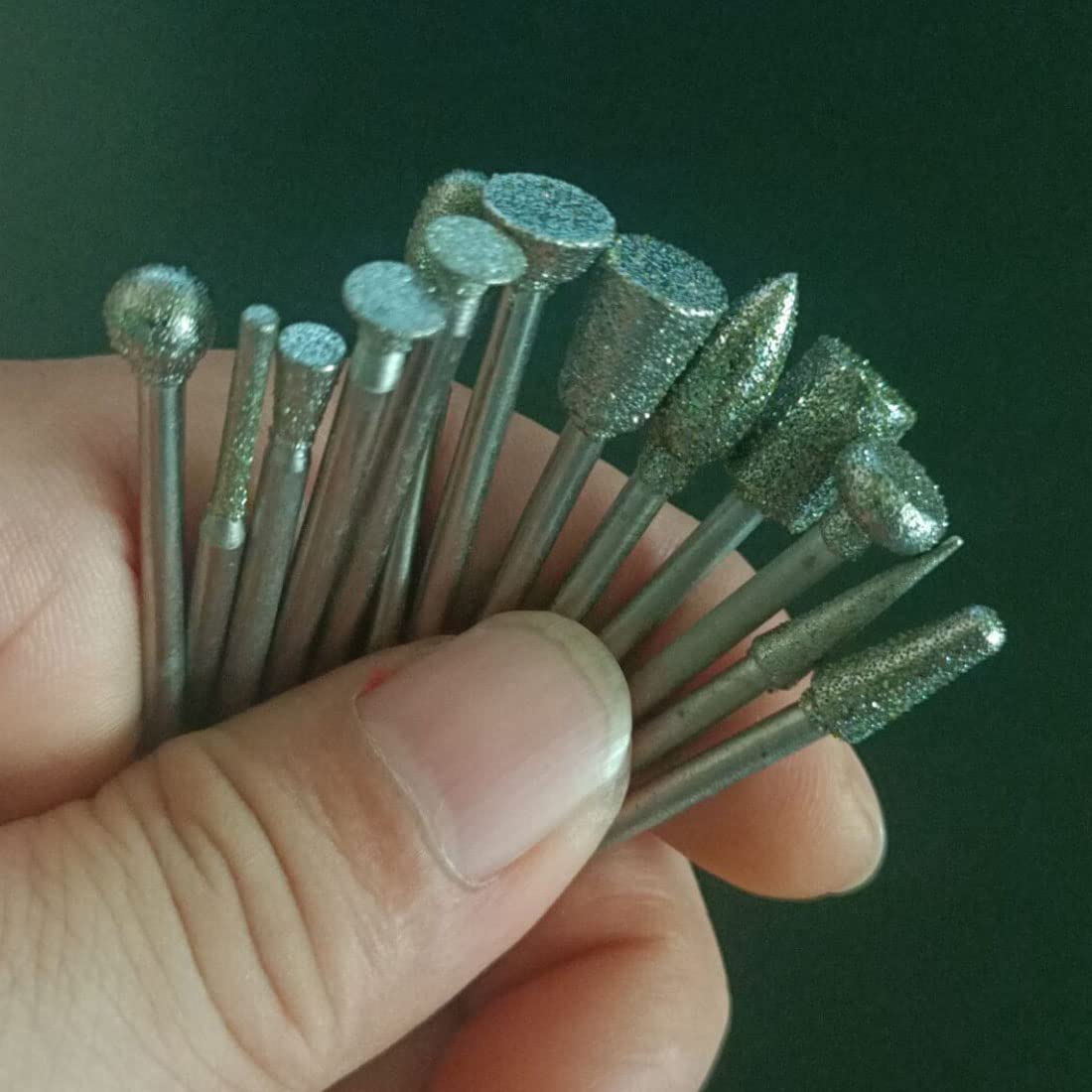 Dremel Grinding Stones Diamond Burr Set- Ceramics Tile Glass Lapidary ...