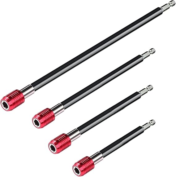 Drill Bit Extension Set,4Pcs Magnetic Drill Screwdriver Bit Holder Bar ...