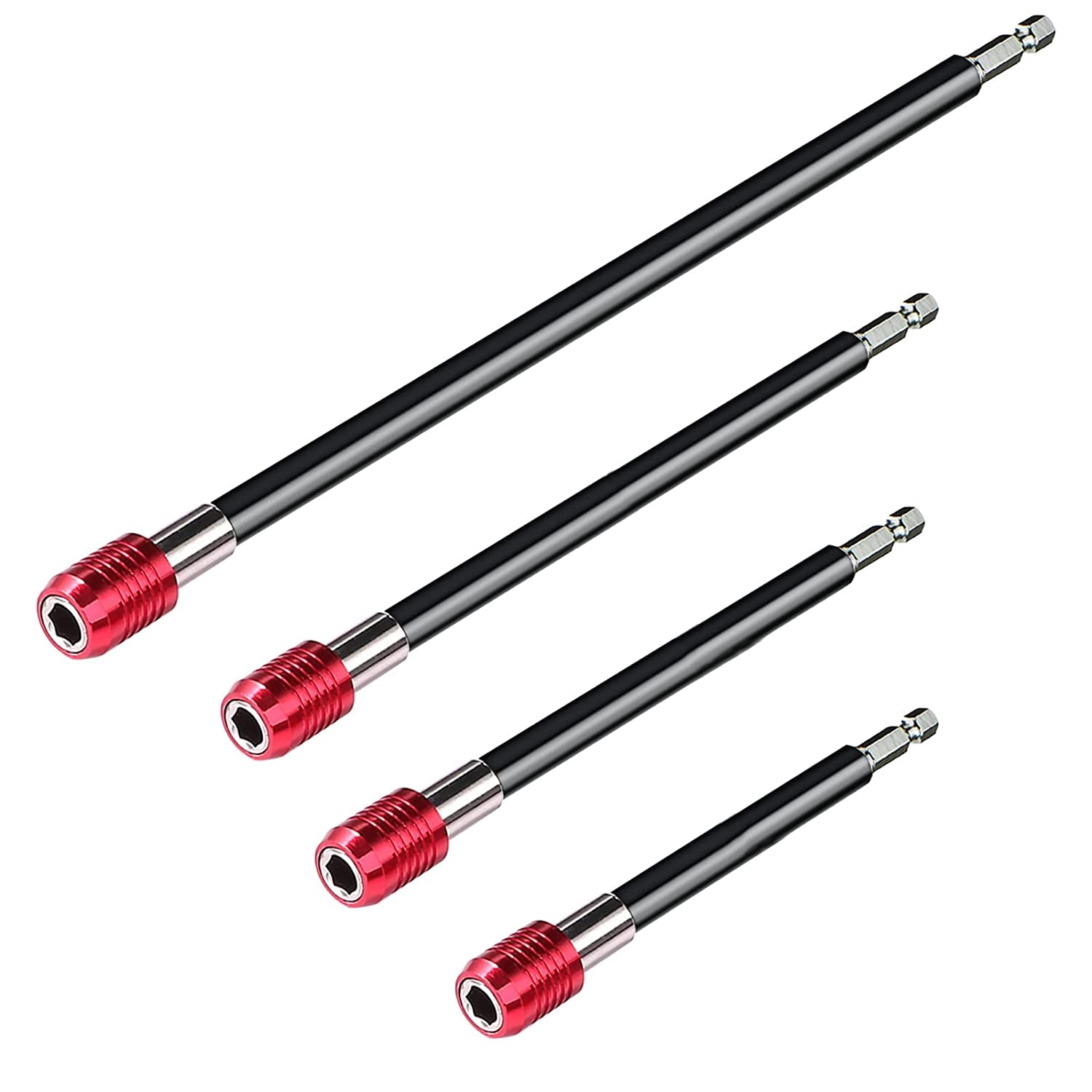 Drill Bit Extension Set,4Pcs Magnetic Drill Screwdriver Bit Holder Bar ...