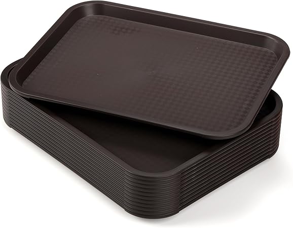 Amazon.com | Yarlung 12 Pack Plastic Fast Food Trays, 13.7 x 10.5 Inch ...