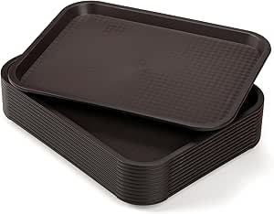 Amazon.com | Yarlung 12 Pack Plastic Fast Food Trays, 13.7 x 10.5 Inch ...