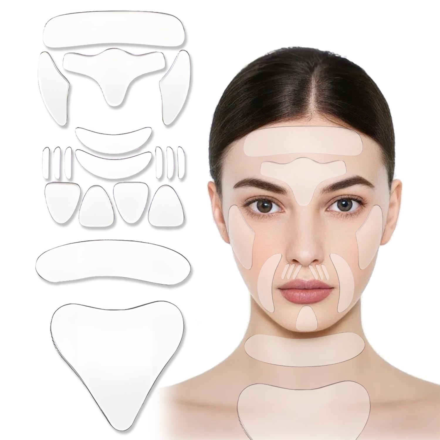 18 pcs Anti Wrinkle Patches, BOSOIRSOU Reusable Forehead Wrinkle ...