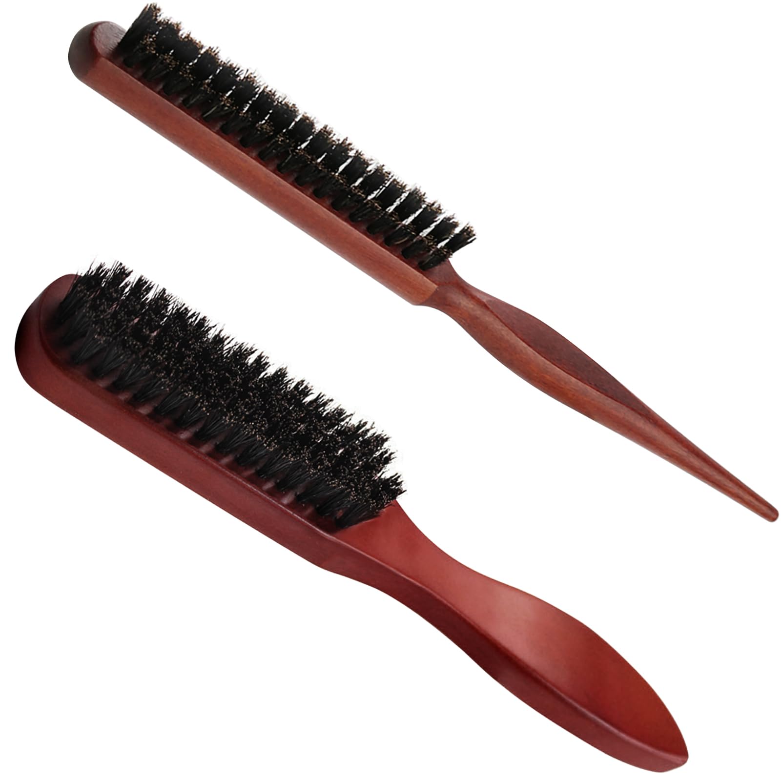 Soodyoow 2 Pcs Slick Back Hair Brush, Bristle Brush Hair, Slick Back ...