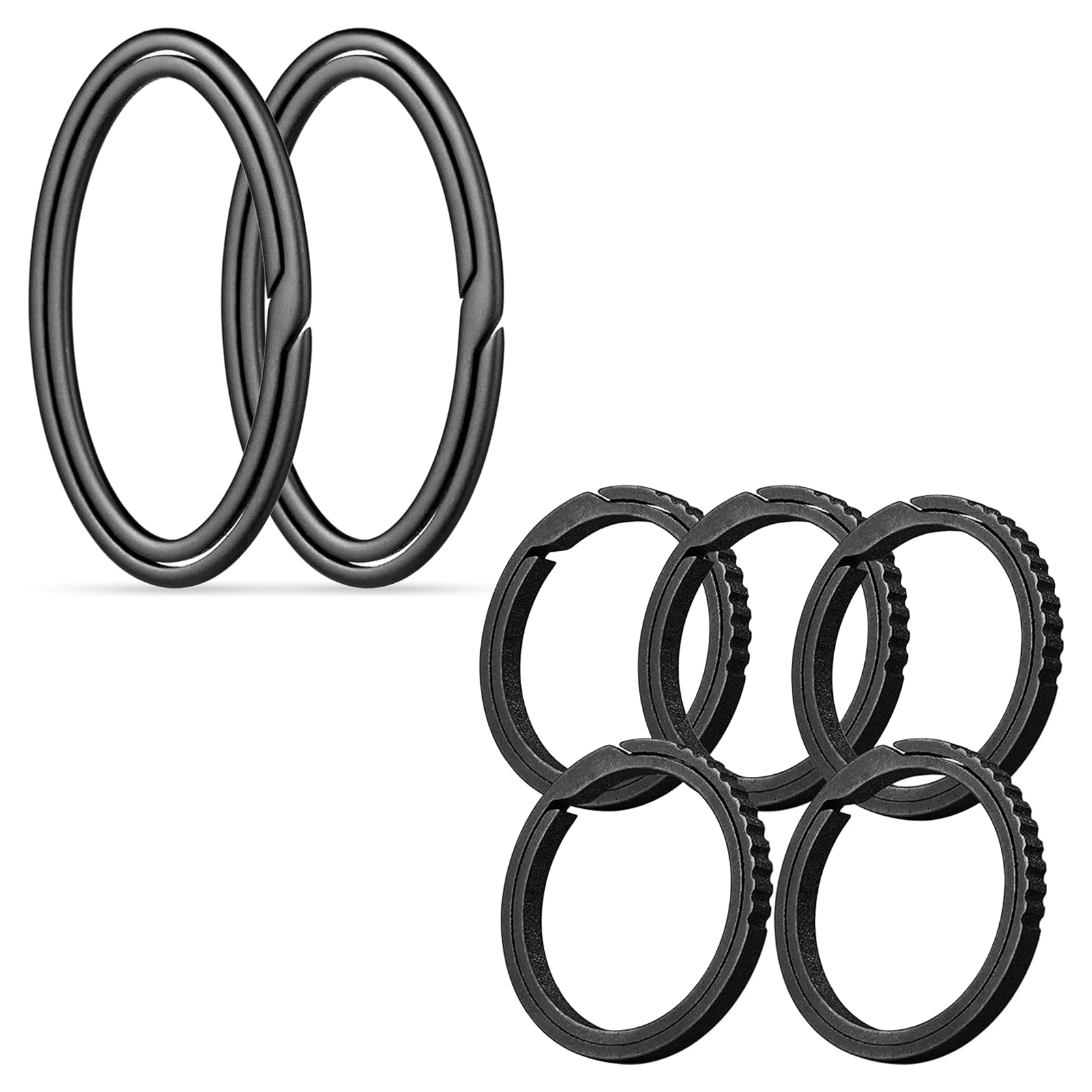 Amazon.com: TISUR Oval Titanium Key Rings Bulk Titanium Keychain Rings