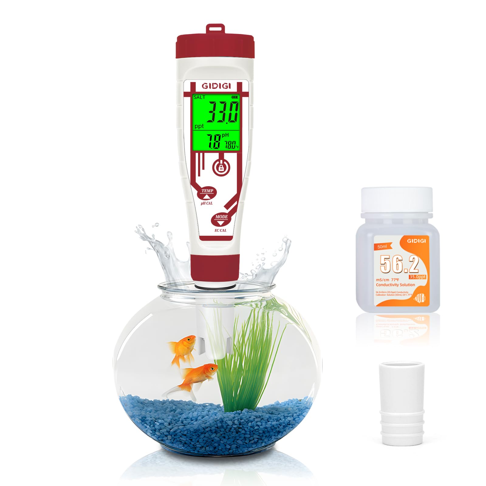 Amazon.com: Aquarium Salinity pH Meter,Digital Salt Tester Kit for ...