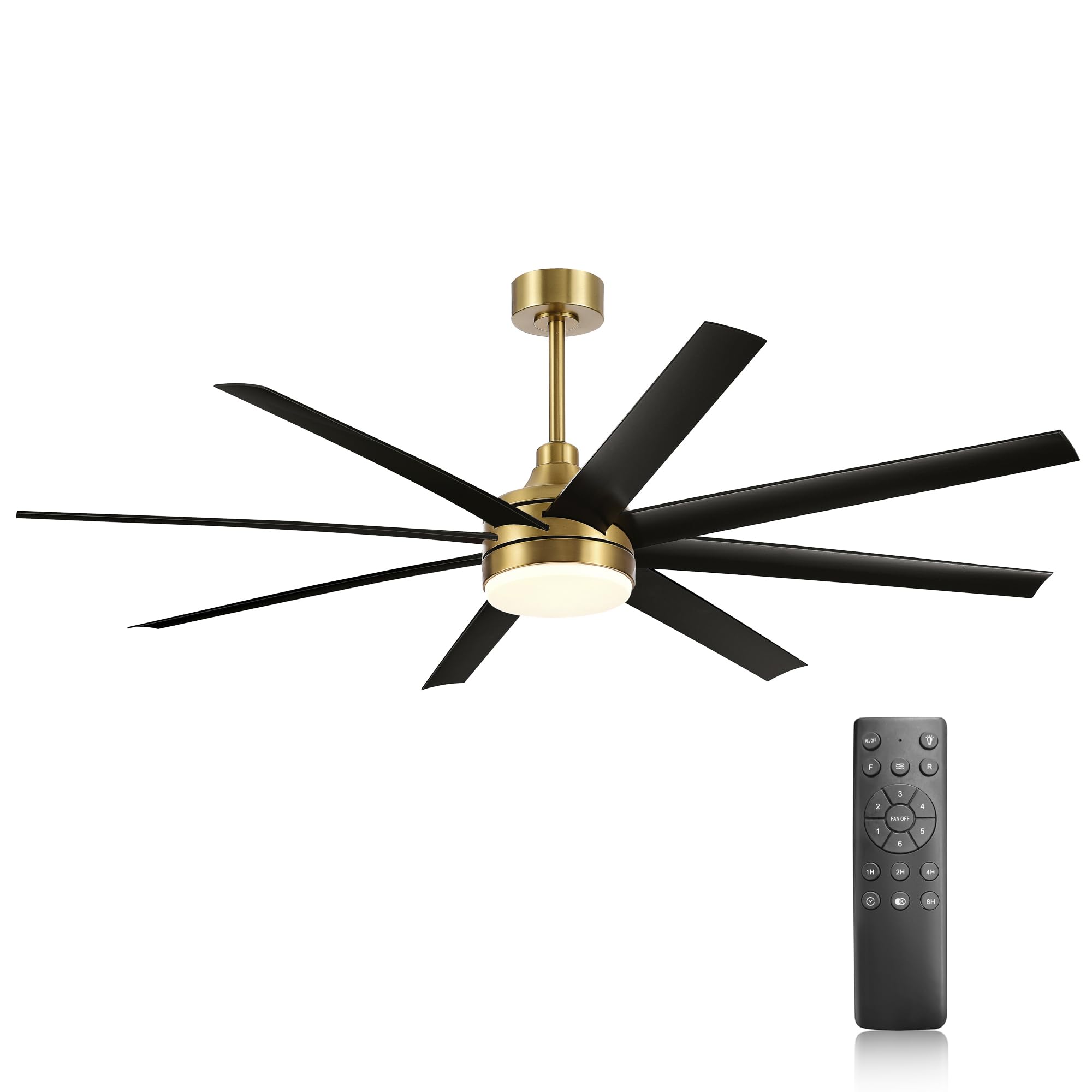 Amazon.com: 65 Inch Ceiling Fan with Light and Remote, 8-Blade ...