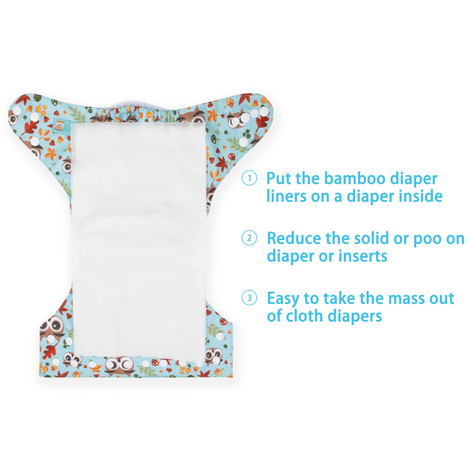 Snapklik.com : Diaper Liner For Baby Cloth Diaper Disposable Natural ...