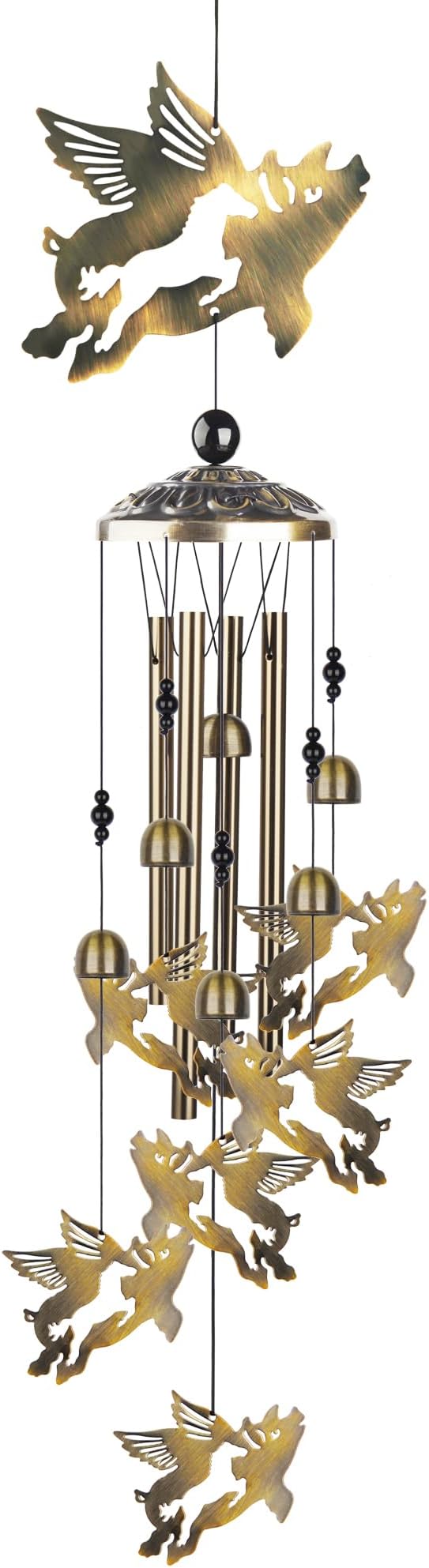 Amazon.com : 37'' Retro Gold Sympathy Metal Wind Chimes, Alto Aluminum ...