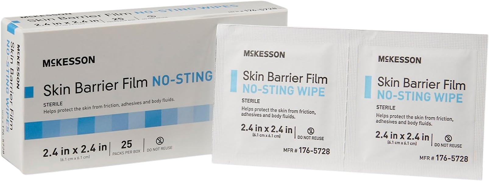 Amazon.com : McKesson Skin Barrier Film, Sterile, No Sting Body Wipe ...