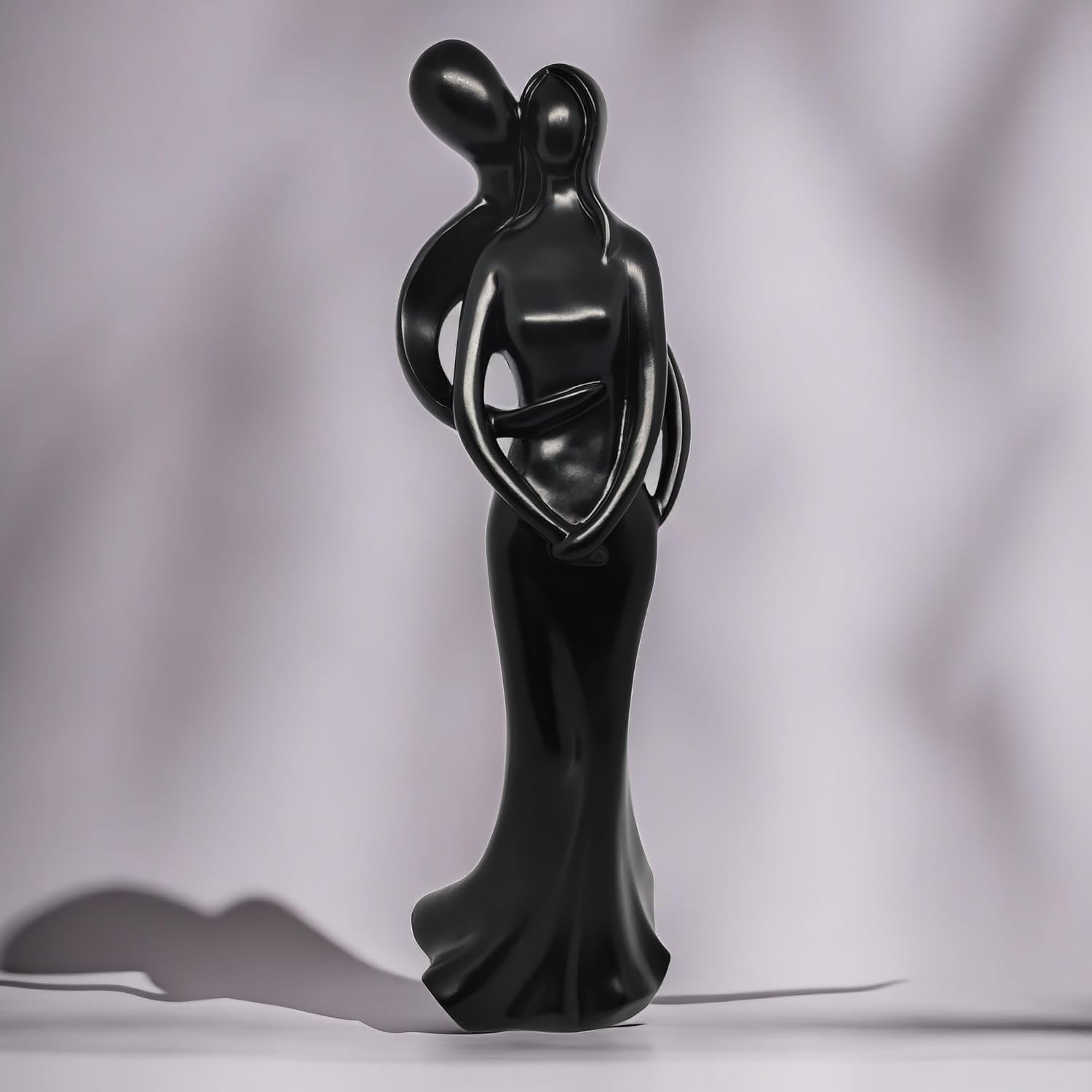 Amazon.com: Black Hugging Couple Figurines for Shelf and Living Room ...