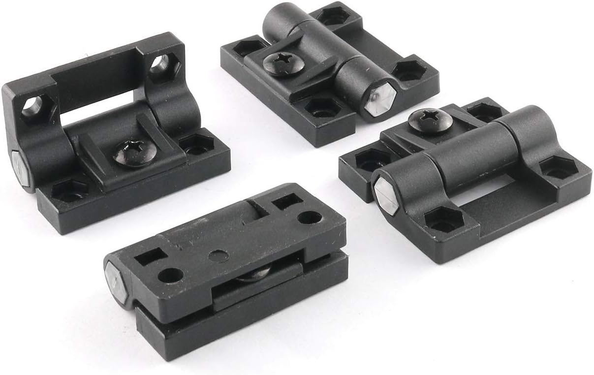 E-outstanding Torque Hinge 4PCS Black Nylon Adjustable Position Control ...