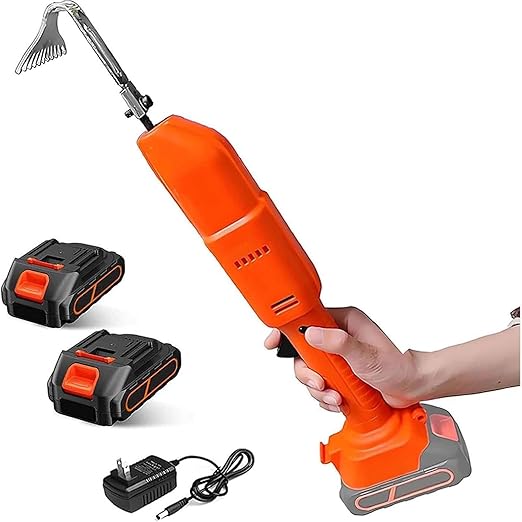 Cordless Cultivator Hoe,Handheld Weeder with 2 Rechargeable Lithium ...