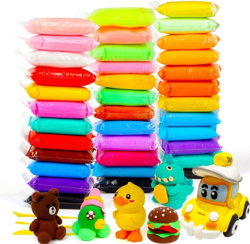 Eclet (Pack of 12) Air Dry Clay, Colorful Children Soft Clay, Creative ...
