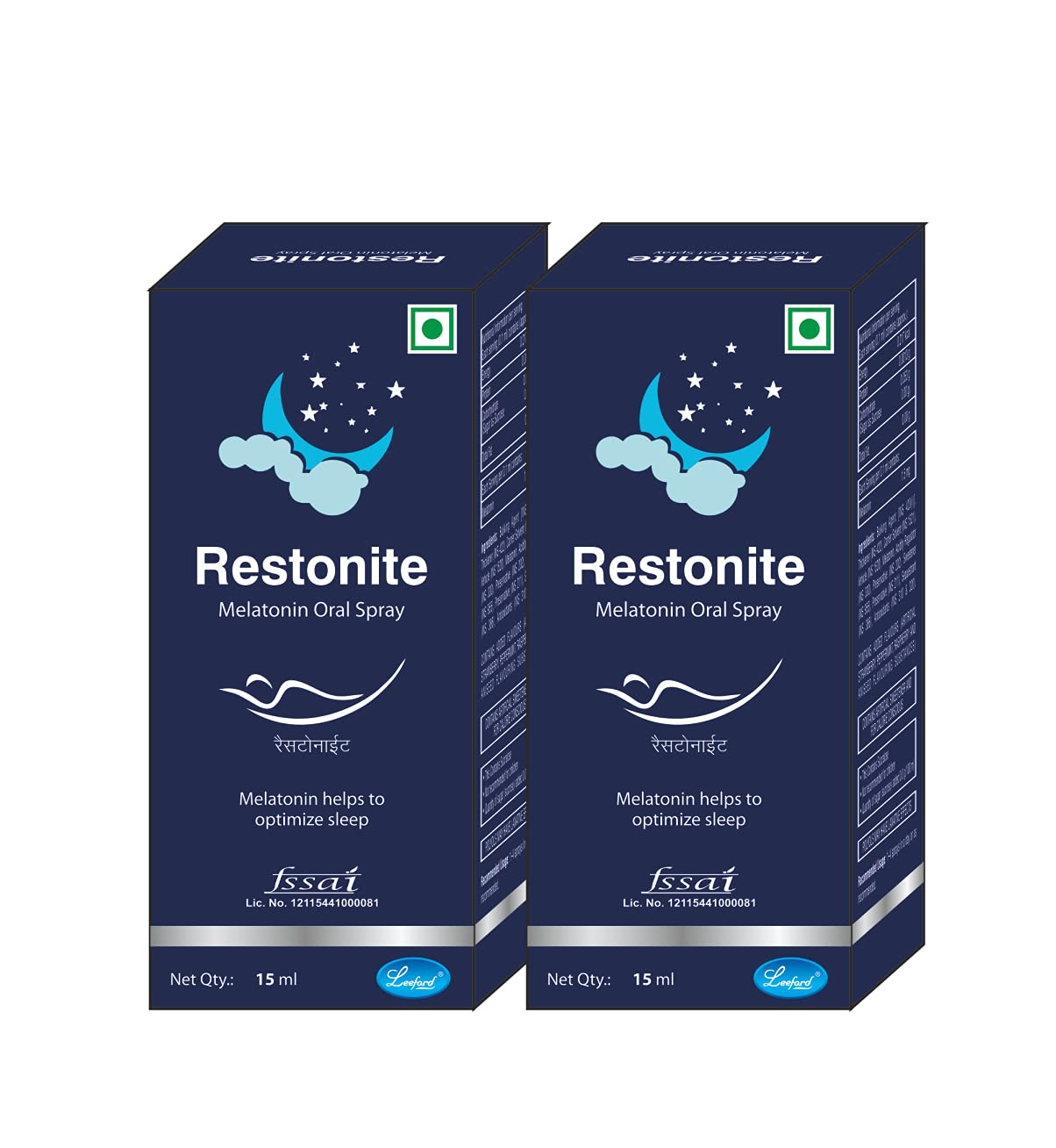 Leeford Restonite Melatonin Oral Spray 15ml Combo - Pack of 2 : Amazon ...