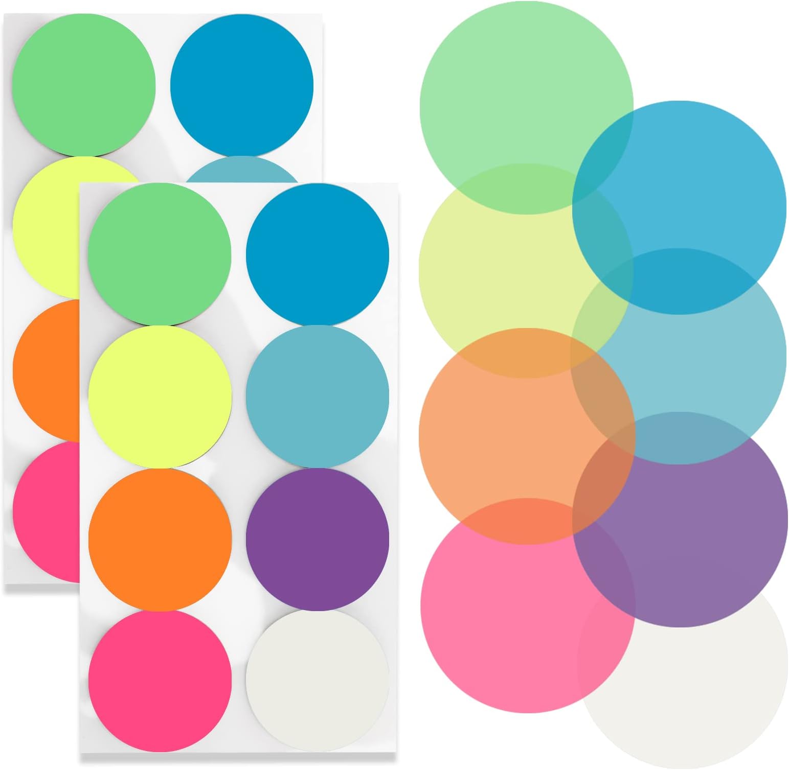 Amazon.com : 800 Sheets Transparent Sticky Notes Small Round Clear ...