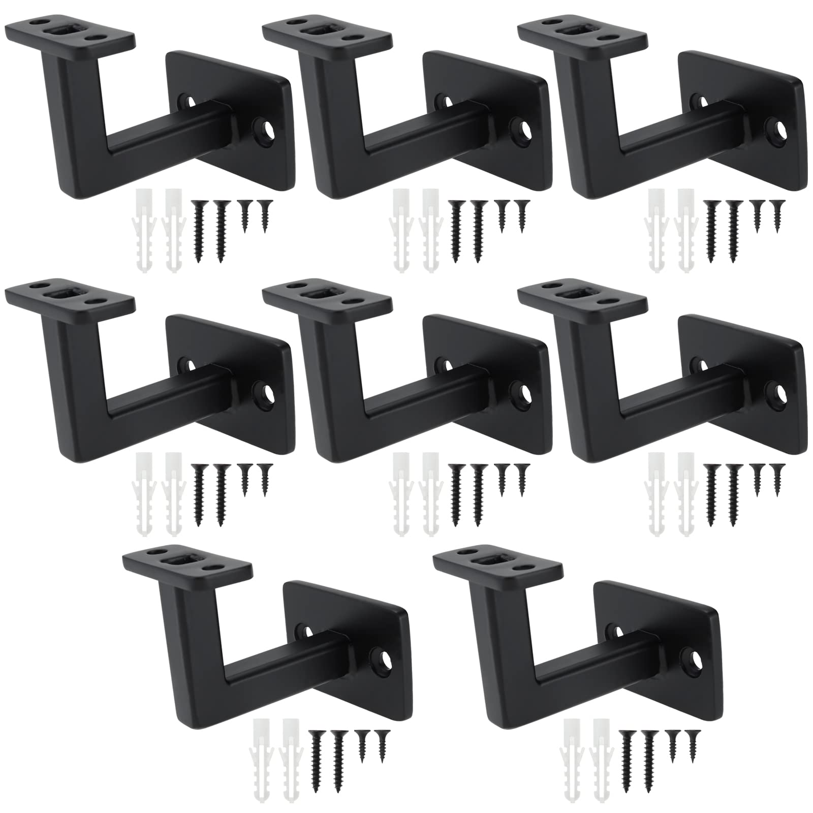 Amazon.com: RealPlus Handrail Brackets, 8pcs Heavy Duty Steel Square ...