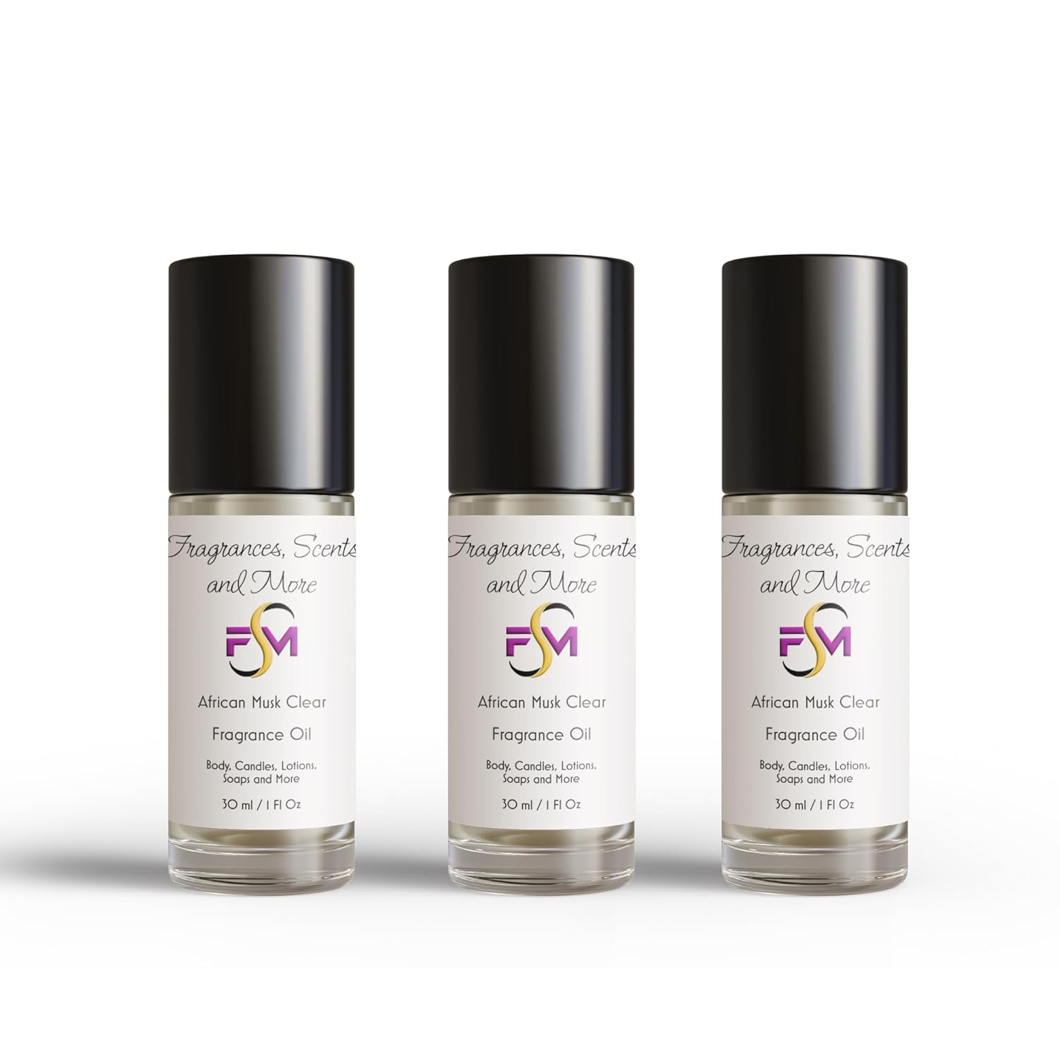 Amazon.com : African Musk Clear Fragrance Oil - 3 Bottles 1 Fl Oz Glass ...