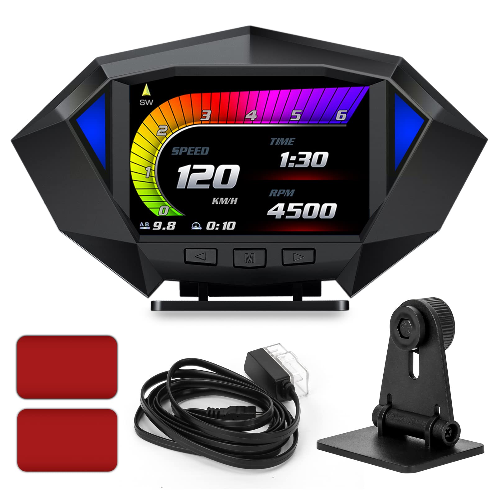 Buy Upgrade HUD Cars Heads Up Display OBD2 Mode, Slope Meter and GPS 3 ...