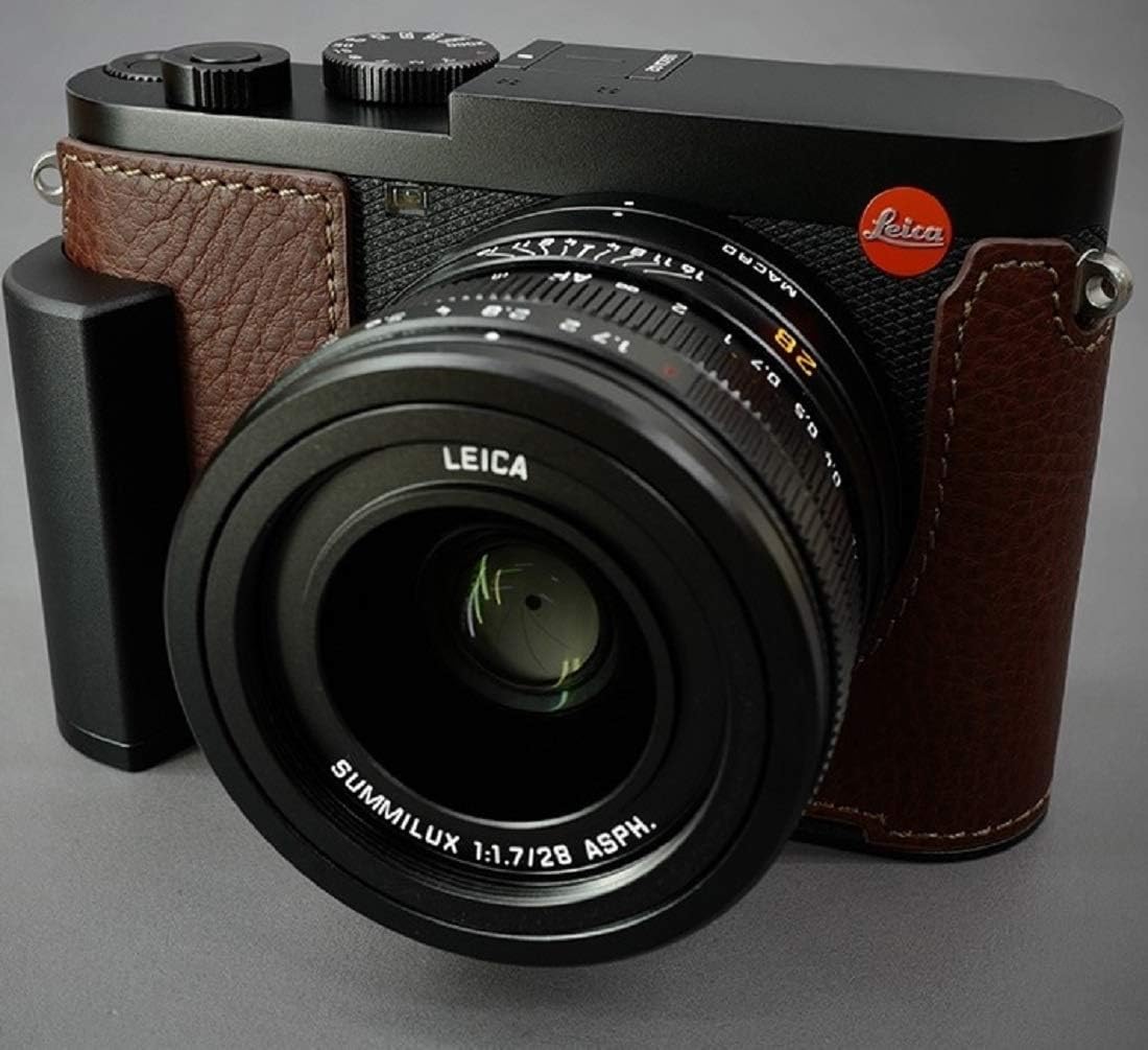 Amazon.com : New LIM'S Genuine Italy Leather Camera Half Case Metal ...